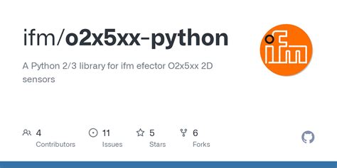 Github Ifmo2x5xx Python A Python 23 Library For Ifm Efector O2x5xx 2d Sensors