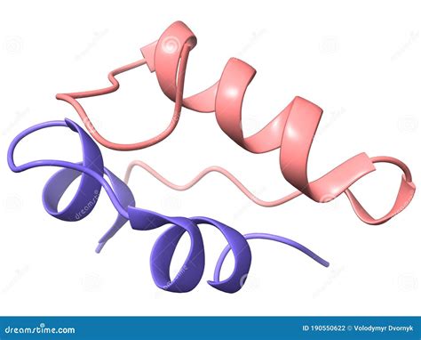 A 3d Model Of The Recombinant Human Insulin Chains A And B Stock Illustration Illustration Of