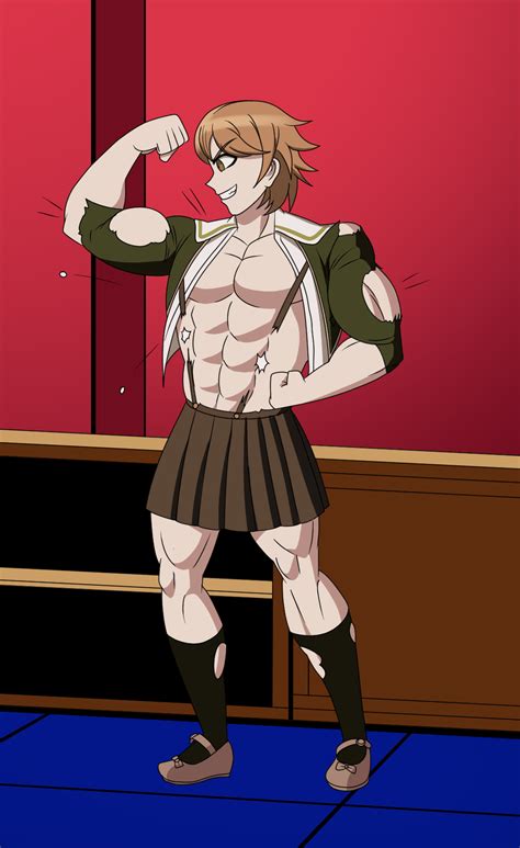 Rule 34 1male Abs Danganronpa Depraveddefense Exposed Chest Flexing