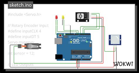 Rotary Encoder With Servo Motor Pir Sensor Wokwi Esp32 Stm32