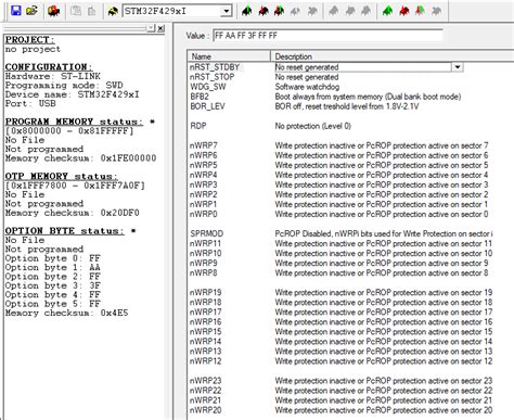 stm32f429 program failed chip locked stmicroelectronics community