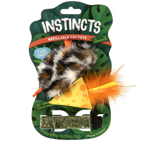 Instincts By Smartykat® Mouse N Mate Refillable Mouse Cat Toy And