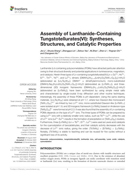 PDF Assembly Of Lanthanide Containing Tungstotellurates VI