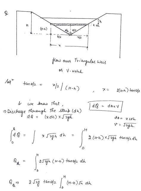 Solved FLOW FROM A WEIR Solve The Following And Show A Diagram The Course Hero
