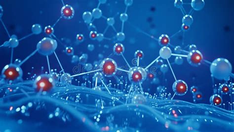 Abstract Molecular Structure With Glowing Spheres Stock Illustration Illustration Of