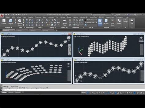 AutoCAD Path Array Command Tutorial Complete AutoCAD D Array Along Path Incremental