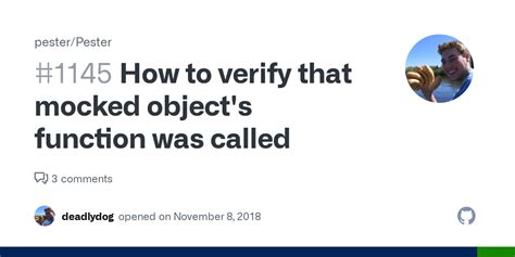 How To Verify That Mocked Objects Function Was Called · Issue 1145