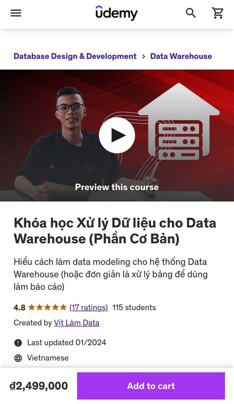 Như đã Hứa Khoá Học Xử Lý Dữ Liệu Cho Data Warehouse 2 Củ 5