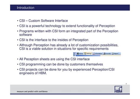Csi Custom Software Interface Ppt
