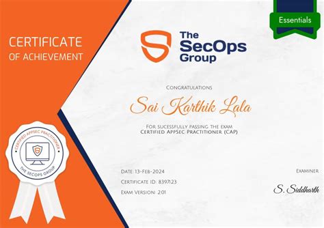 Sai Karthik Lala On Linkedin Appsecurity Certifiedprofessionals Secops Appsec…