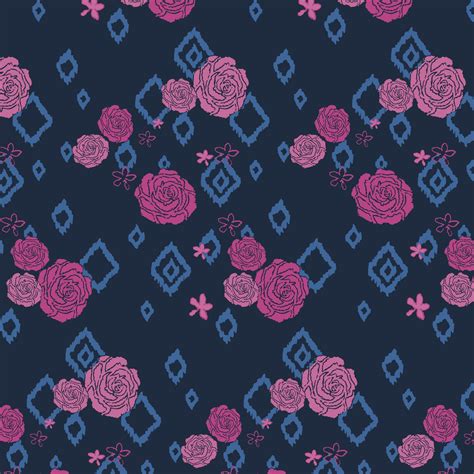 Rose Flower Pattern Design 22643399 Vector Art At Vecteezy