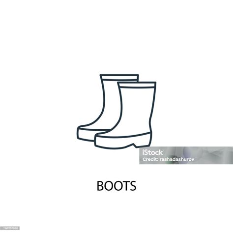 Ilustración De Icono De Línea Conceptual De Botas Ilustración De