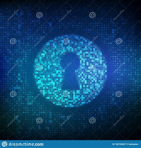 digital keyhole concept of cyber security firewall network security data encryption stock