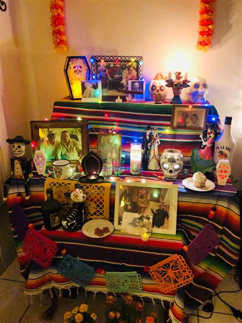 My Dia De Los Muertos Altar Gaming Products Liquor Cabinet Decor