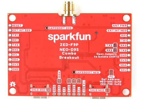 SparkFun GNSS Combo Breakout ZED F P NEO D S Qwiic RobotShop