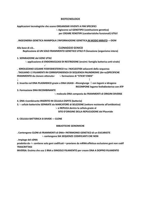 Biotecnologie Biotecnologie Applicazioni Tecnologiche Che Usano