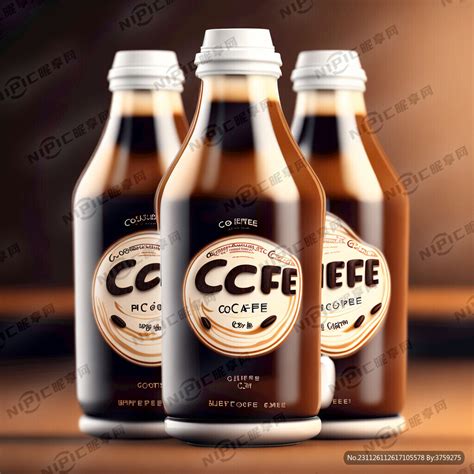 Ai创作图三得利利趣拿铁咖啡480毫升瓶装 咖啡元素背景 昵图网