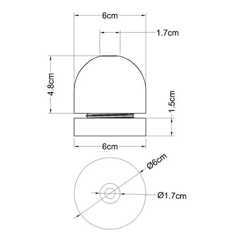 E27 Threaded Wood Lamp Holder For Lampshade