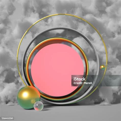 우아한 미니멀리즘 지오메트리 배경 3d 일러스트레이션 3d 렌더링 금 금속에 대한 스톡 사진 및 기타 이미지 금 금속 금색 디지털 생성 이미지 Istock