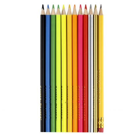 Карандаши цветные 12 цветов дерево трехгранный Супер цвета Каляка Маляка КНЗСКМ12 с