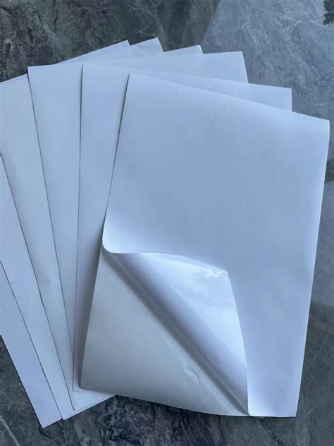 High Gloss 80g Cast Coated Sticker Paper With White Release Liner Paper