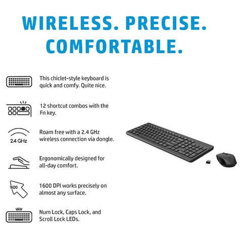 Hp 330 Wireless Keyboard Mouse Combo English And Arabic