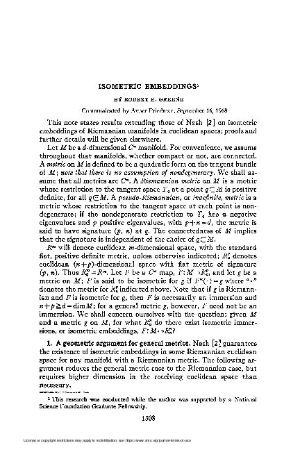 pdf isometric embeddings