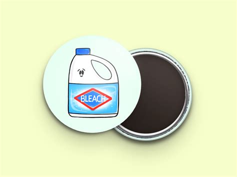 Bleach Button Fridge Magnet Millie Paper Co