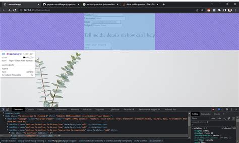 Html Issue With Fullpagejs Section Fp Section Fp Is Overflow Active Fp Completely Stack