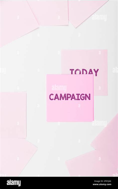 Text Caption Presenting Campaign Word Written On Organized Course Of