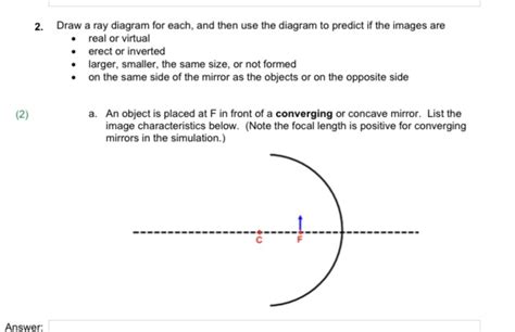 Solved Draw A Ray Diagram For Each And Then Use The Diagram To Predict Course Hero