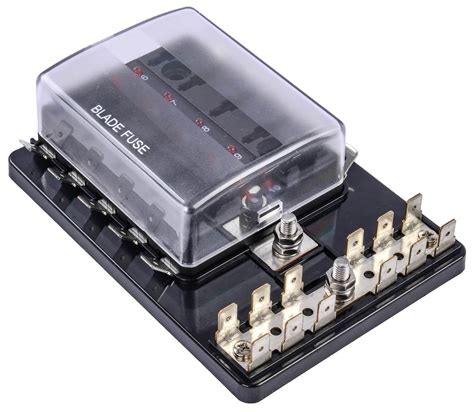 Standard Fuse Block With LED Indicators 10 Pole With 12 Position Grounding Block Viljoen
