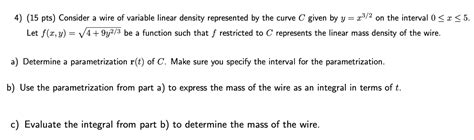 Solved Pts Consider A Wire Of Variable Linear Chegg