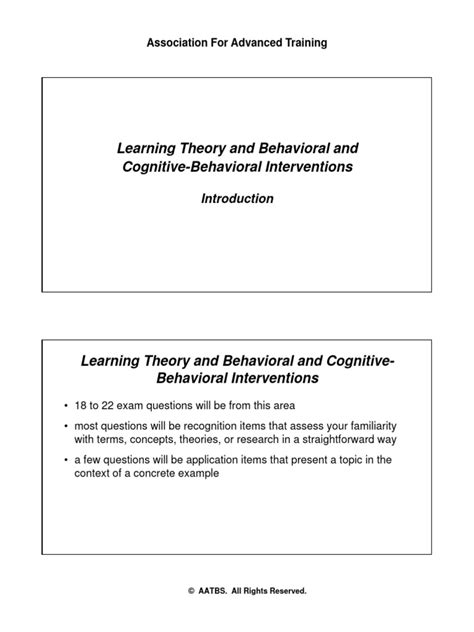 Learning Theory Slides Pdf Classical Conditioning Reinforcement