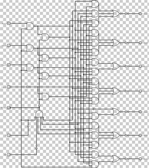 Binary Decoder Logic Gate Electronic Circuit Seven Segment Display AND