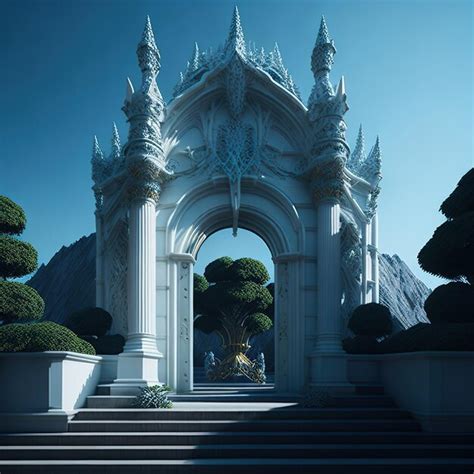 Premium Ai Image Grand And Detailed Gate Entrance Generative Ai