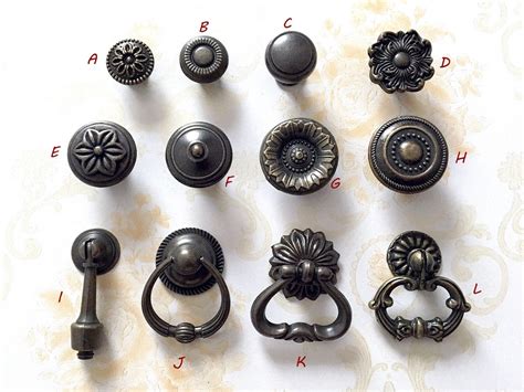 Vintage Look Knob Pull Drawer Knobs Single Pull Antique Bronze Cabinet Knob Pulls Dresser Knobs