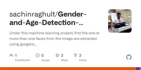 Github Sachinraghultgender And Age Detection Using Cnn Under This Machine Learning Project
