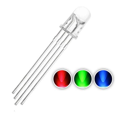 1000 Pcs 5mm Rgb Led Diode Lights Tricolor Super Bright Lighting Bulb Lamps Electronics