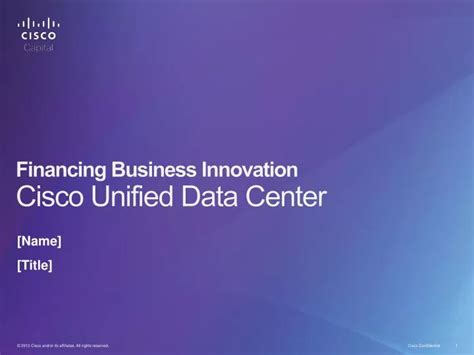Ppt Financing Business Innovation Cisco Unified Data Center Powerpoint Presentation Id 2608410
