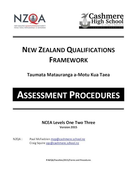 Pdf National Qualifications Framework Assessment Procedures Dokumen Tips