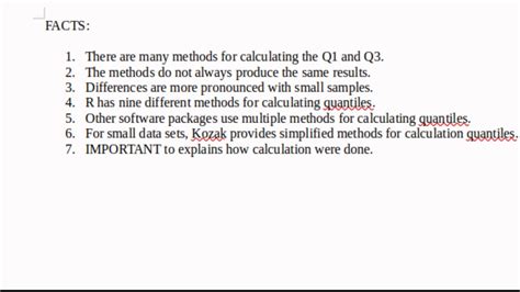 Many Methods For Calculating Quantiles Youtube
