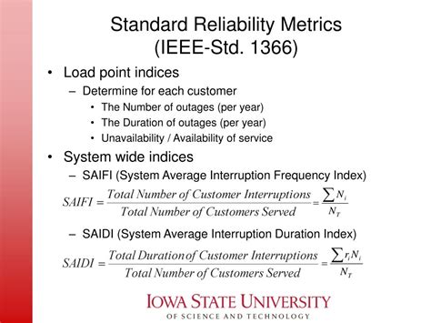 Ppt Distribution System Reliability Evaluation Powerpoint