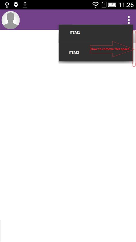 Android Popup Menu Take Some Space From Right Stack Overflow