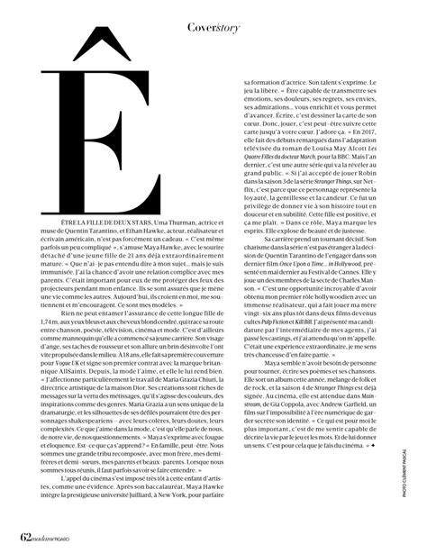 Maya Hawke Madame Figaro 01 24 2020 Issue • Celebmafia