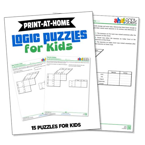 Aha Printables Print At Home Puzzles