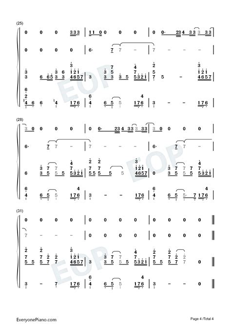 Yebbas Heartbreak Drake Ft Yebba双手简谱预览4 钢琴谱文件（五线谱、双手简谱、数字谱、midi、pdf）免费下载