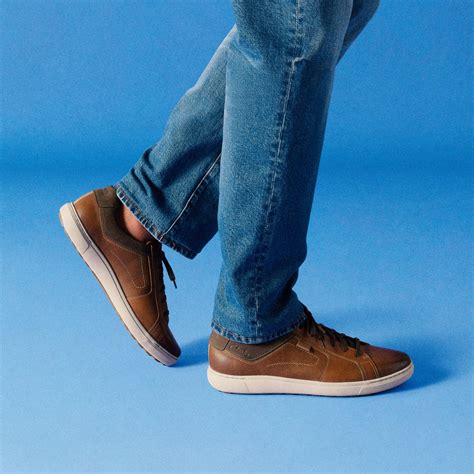 Mens Mapstone Lace Tan Leather Sneakers Clarks