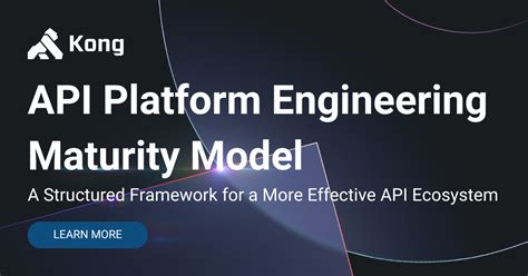 Maturity Model Framework For Api Platform Engineering Kong Inc