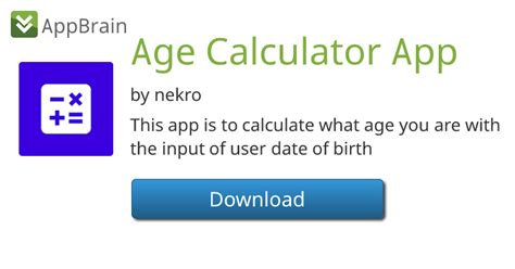 Age Calculator App For Android Free App Download